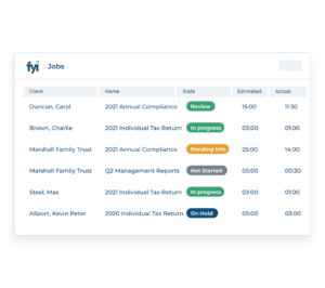 Job Management Software for Accountants | FYI